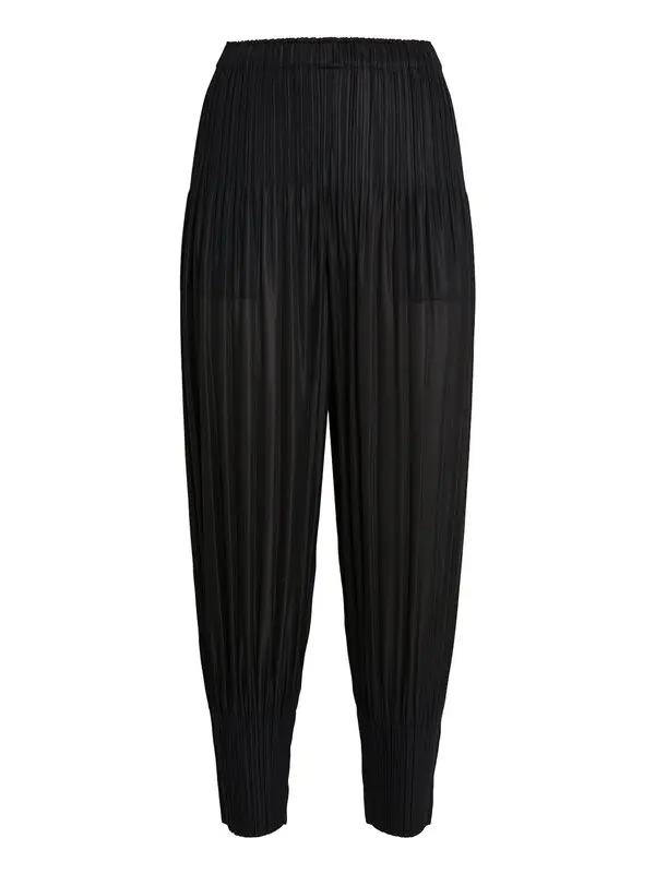 Issey Miyake Fluffy Basics Tapered Trousers - Black