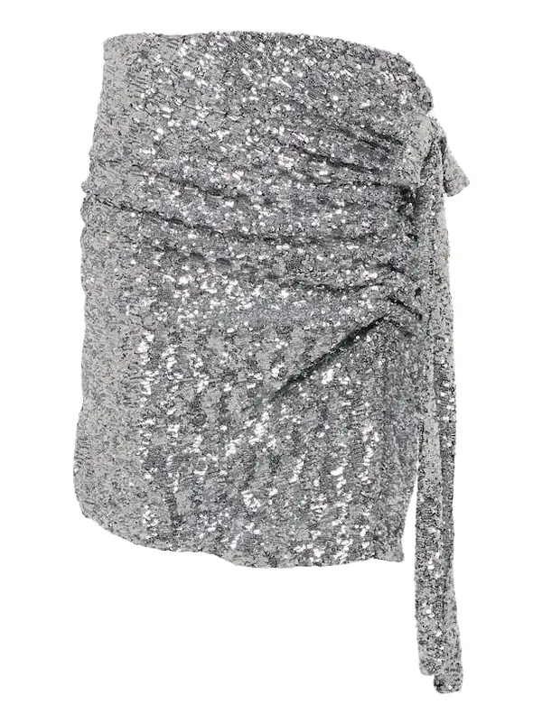 Rabanne Sequined Mini Skirt - Silver