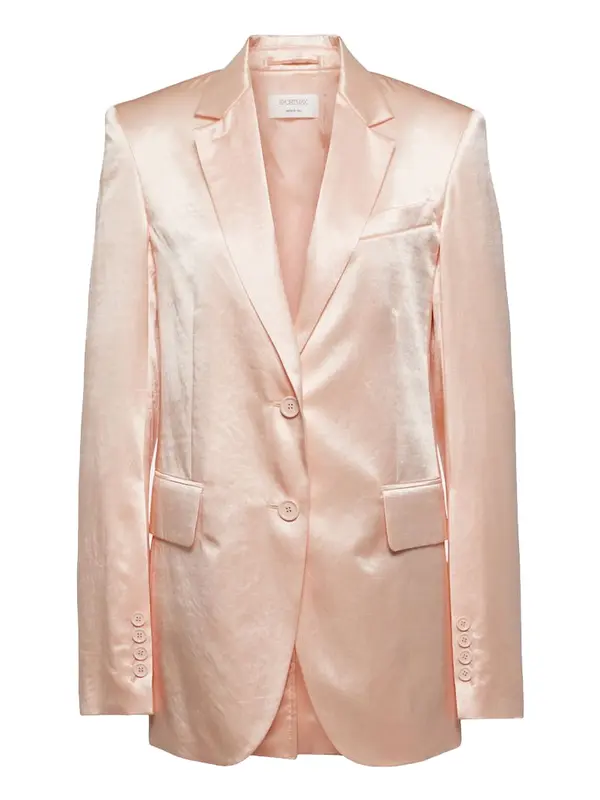 Sportmax Volante Satin Blazer - Pink