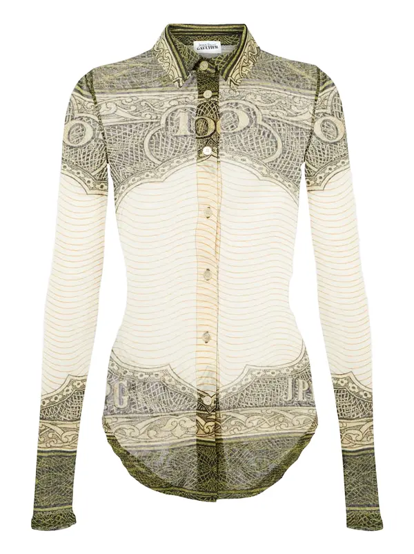 Jean Paul Gaultier Printed Mesh Shirt - Multicoloured