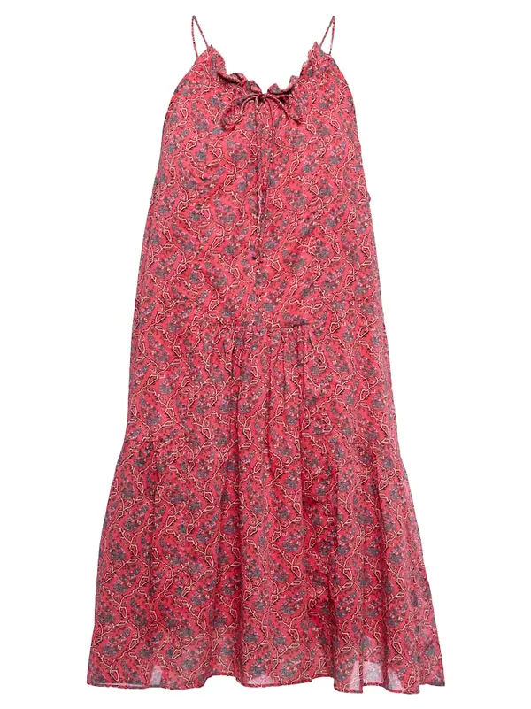 MARANT ETOILE Kildi Floral Cotton Minidress - Red