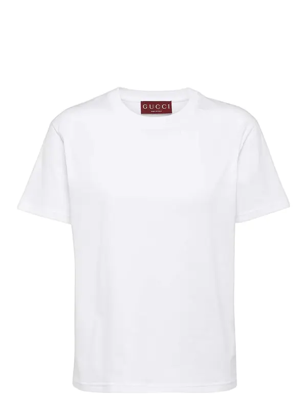 Gucci Embroidered Cotton Jersey T-shirt - White