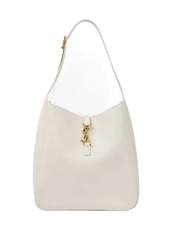 Saint Laurent Le 5 À 7 Supple Large Leather Shoulder Bag - White