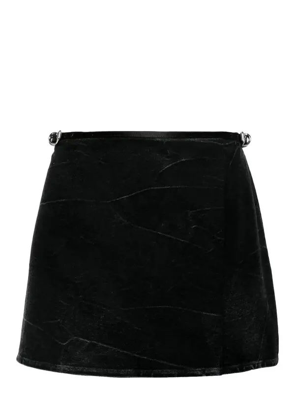Givenchy Voyou Denim Mini Skirt - Black