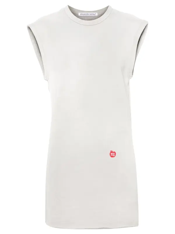 Alexander Wang Logo-print Mini Dress - Grey