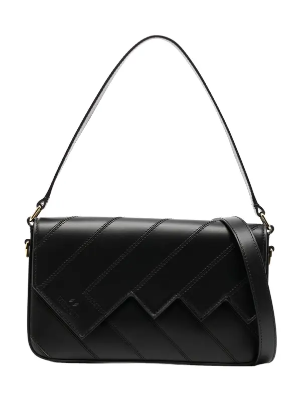 Missoni Flap Wave Leather Shoulder Bag - Black
