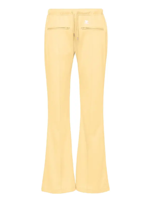 COURREGES Logo-appliqué Wide Trousers - Yellow