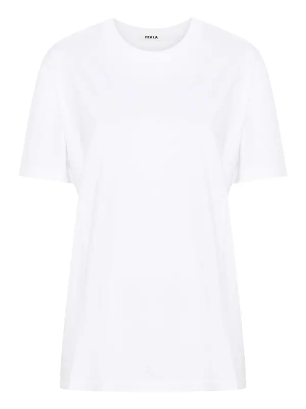 TEKLA Crew-neck Organic Cotton T-shirt - White