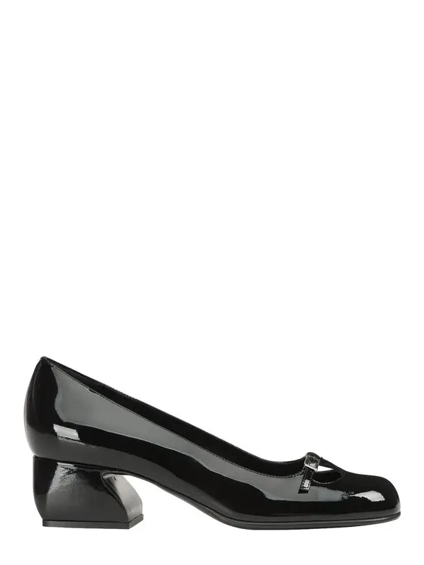 SERGIO ROSSI 45mm Leather Pumps - Black