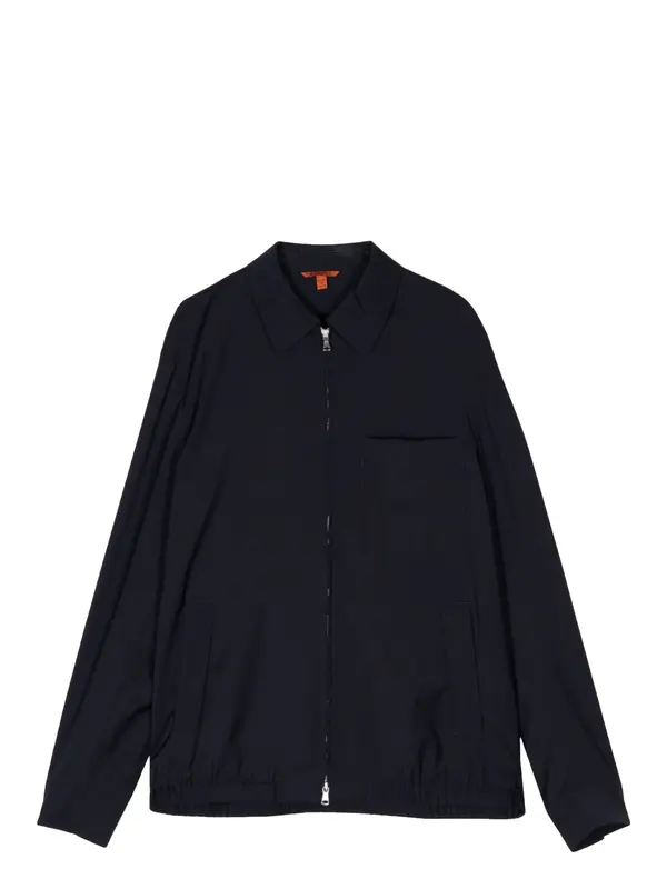 Barena Venezia Zip-up Wool Shirt Jacket - Blue