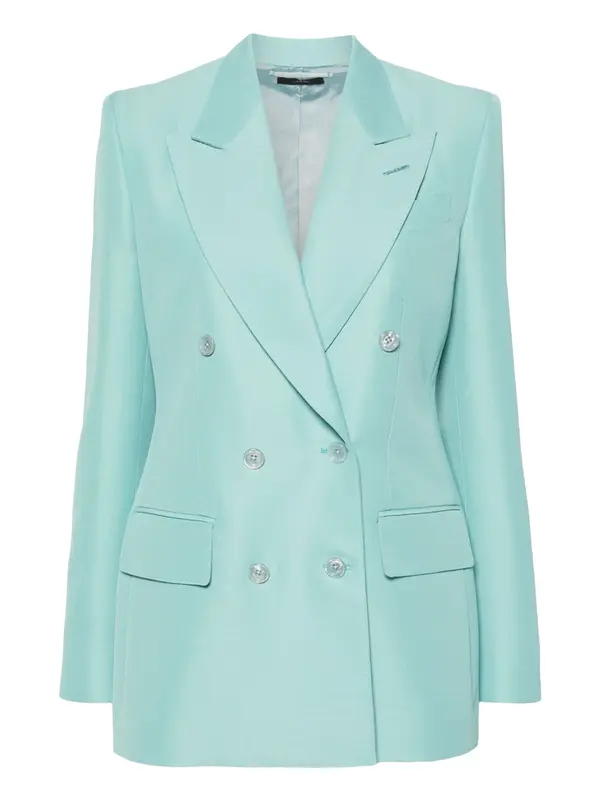 TOM FORD Double-breasted Blazer - Blue