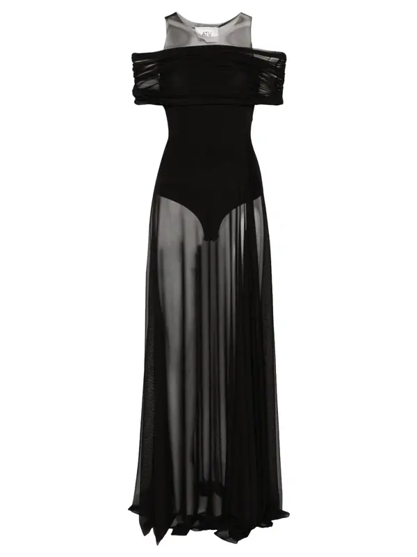 ATU BODY COUTURE Round-neck Maxi Dress - Black