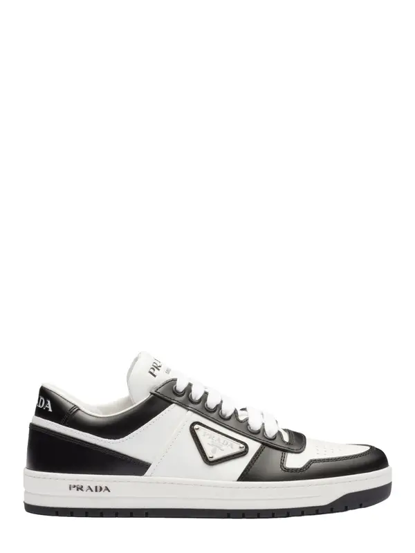 Prada Downtown Leather Sneakers - White