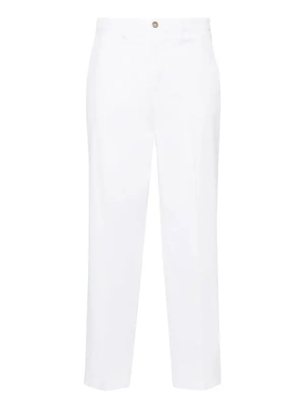 BRIGLIA 1949 Cotton Tapered-leg Trousers - White