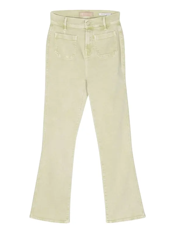 7 For All Mankind High-rise Slim-kick Jeans - Green