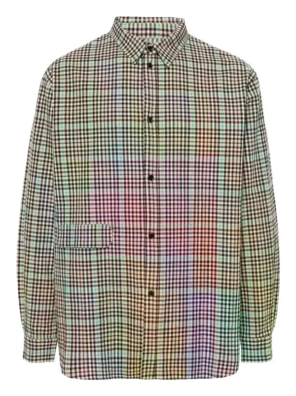 Henrik Vibskov Hole Checked Shirt - Brown