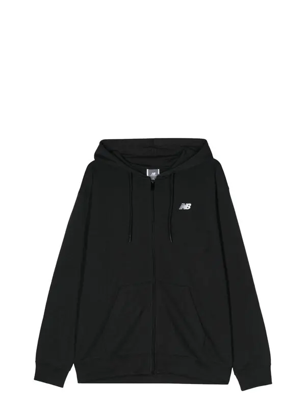 NEW BALANCE Embroidered-logo Zipped Hoodie - Black