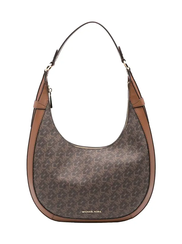 Michael Kors Preston Monogram Shoulder Bag - Brown