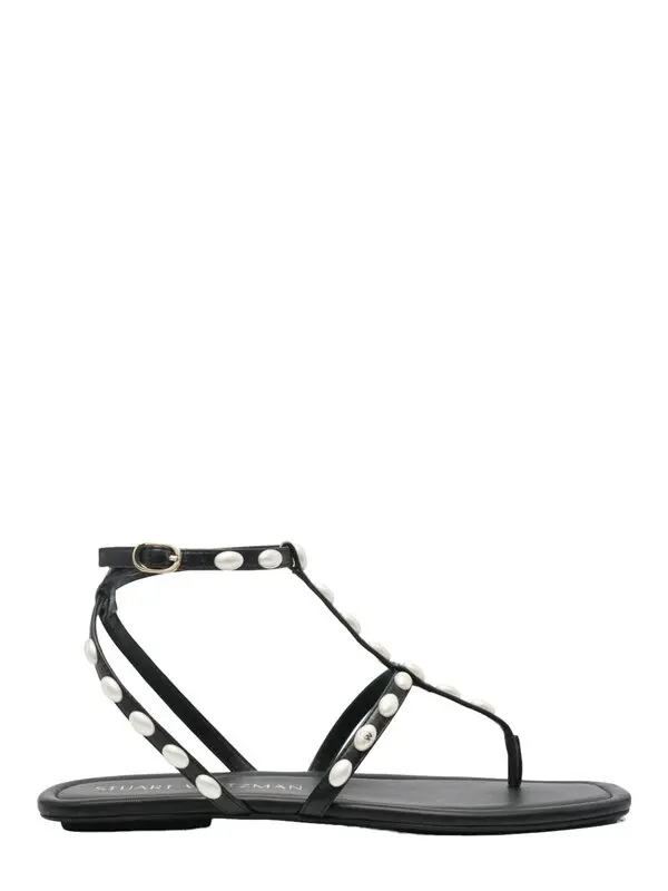 STUART WEITZMAN Pearlita Flat Sandals - Black