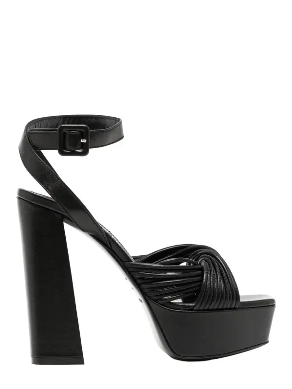 SERGIO ROSSI Sr Akida 130mm Leather Sandals - Black
