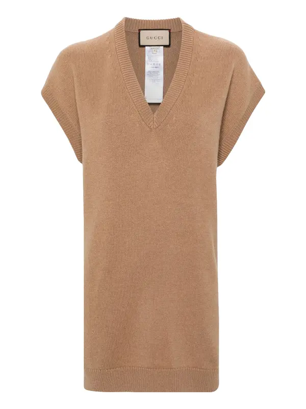 Gucci Open-back Cashmere Top - Neutrals