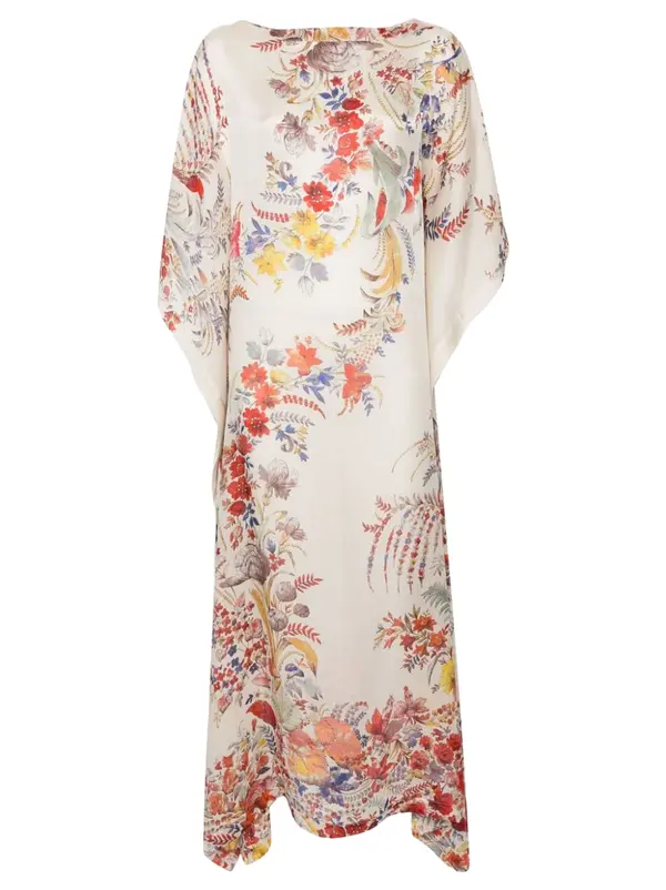 Carine Gilson Floral-print Maxi Dress - Neutrals