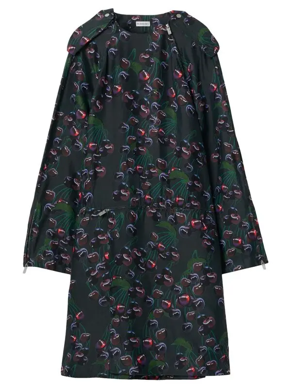 Burberry Cherry-print Mini Dress - Green