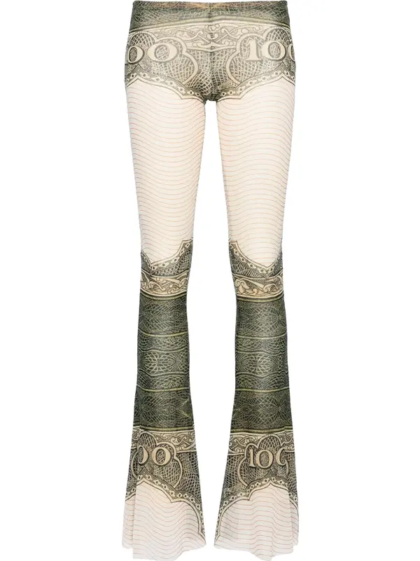 Jean Paul Gaultier Cartouche Flared Trousers - Neutrals