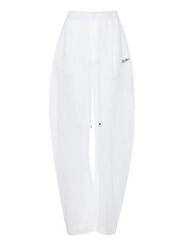 Attico Logo-embroidered Trousers - White