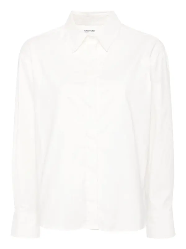 REFORMATION Andy Organic Cotton Shirt - White