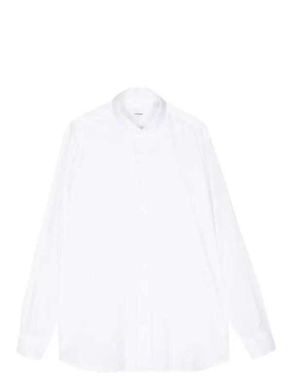 LARDINI Drop-shoulder Long-sleeve Shirt - White