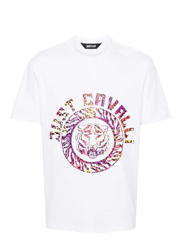 Just Cavalli Logo-print Cotton T-shirt - White