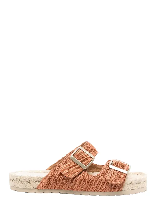 Manebí Yucatan Raffia Espadrilles - Orange