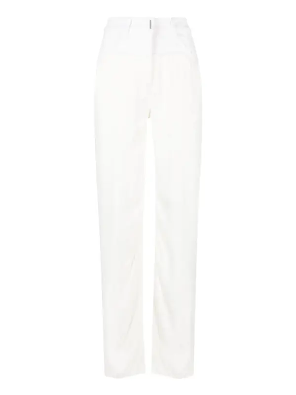 Givenchy High-waisted Patchwork Trousers - White