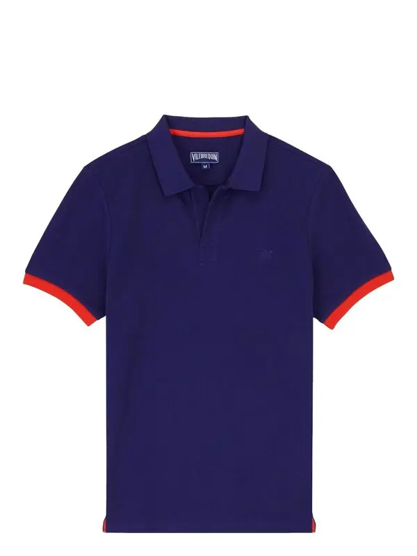 Vilebrequin Logo-embroidered Organic Cotton Polo Shirt - Blue