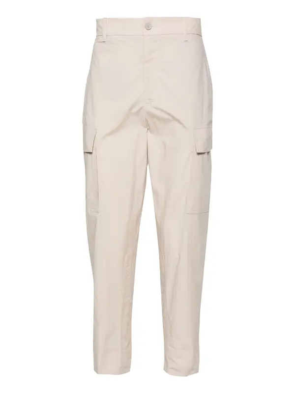 Etro Straight-leg Poplin Trousers - Neutrals
