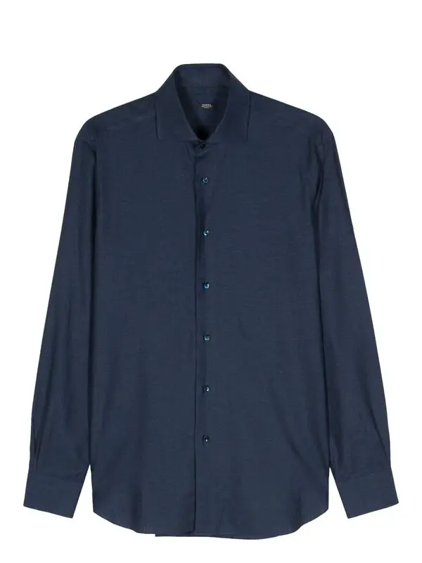 BARBA NAPOLI Long-sleeve Shirt - Blue