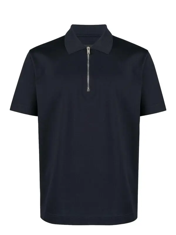 Givenchy Half-zip Cotton Polo Shirt - Blue