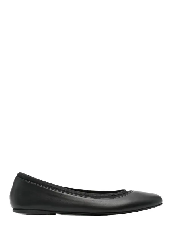 Loulou De Saison Rupa Leather Ballerinas - Black
