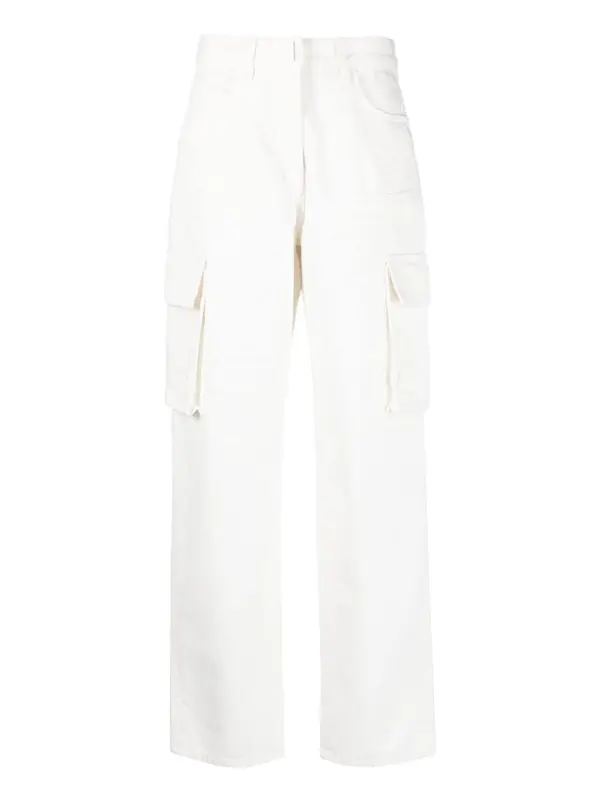 Givenchy Distressed Straight-leg Cargo Jeans - White
