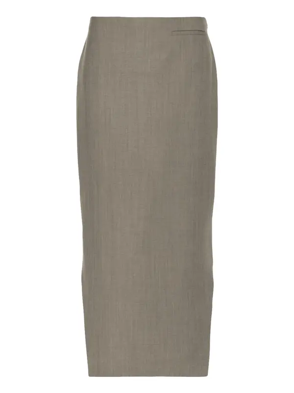 Givenchy High-low Hem Wool Skirt - Neutrals