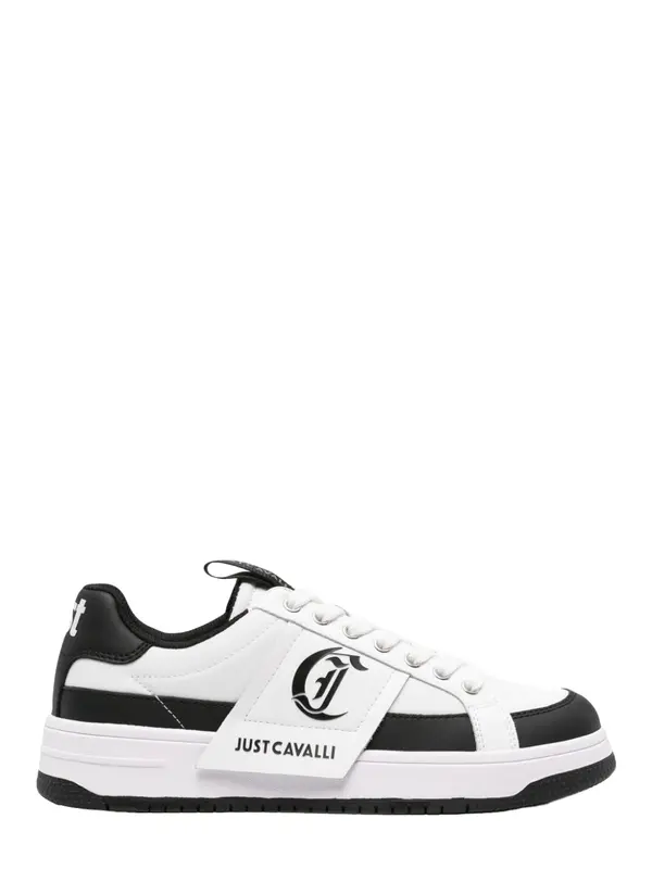 Just Cavalli Logo-print Leather Sneakers - White