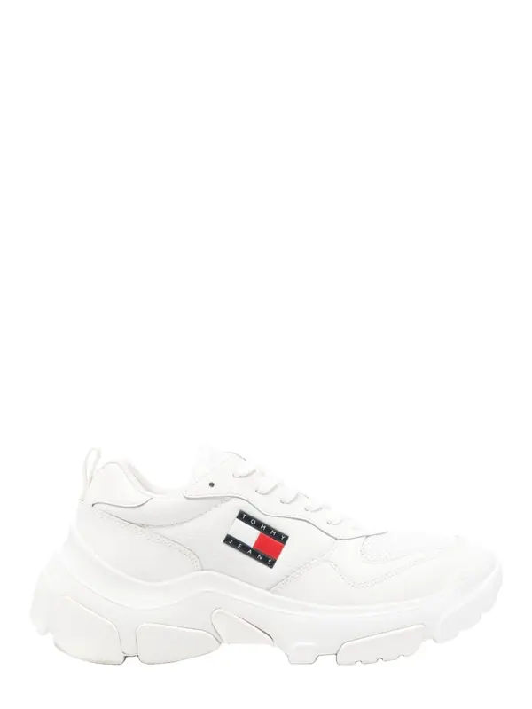 Tommy Hilfiger Logo Appliqué Sneakers - White