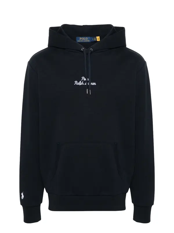 Polo Ralph Lauren Logo-embroidered Cotton Hoodie - Blue