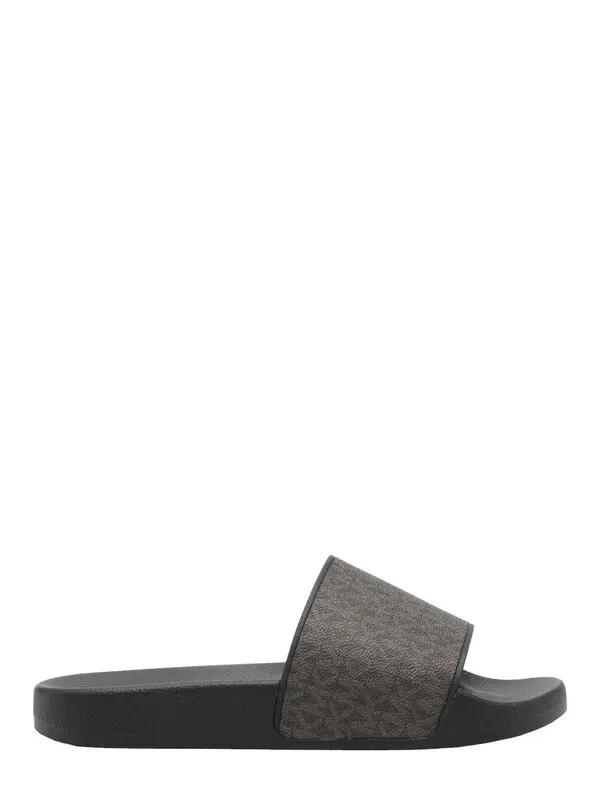 Michael Kors Jake Monogram Slides - Brown