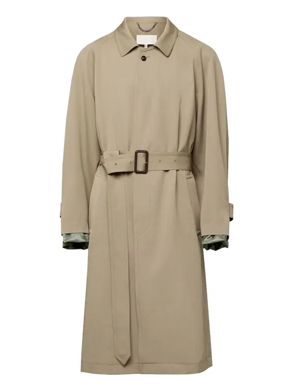 MAISON MARGIELA Spread-collar Wool Trench Coat - Neutrals