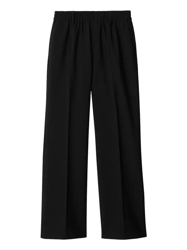 Burberry Straight-leg Wool Trousers - Black
