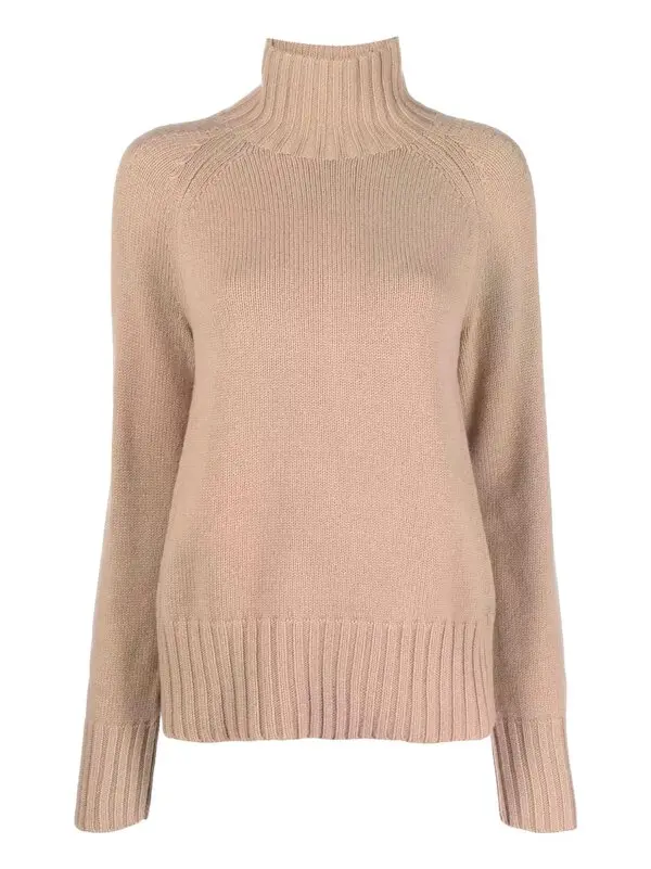 Max Mara Fine-knit High-neck Sweatshirt - Neutrals