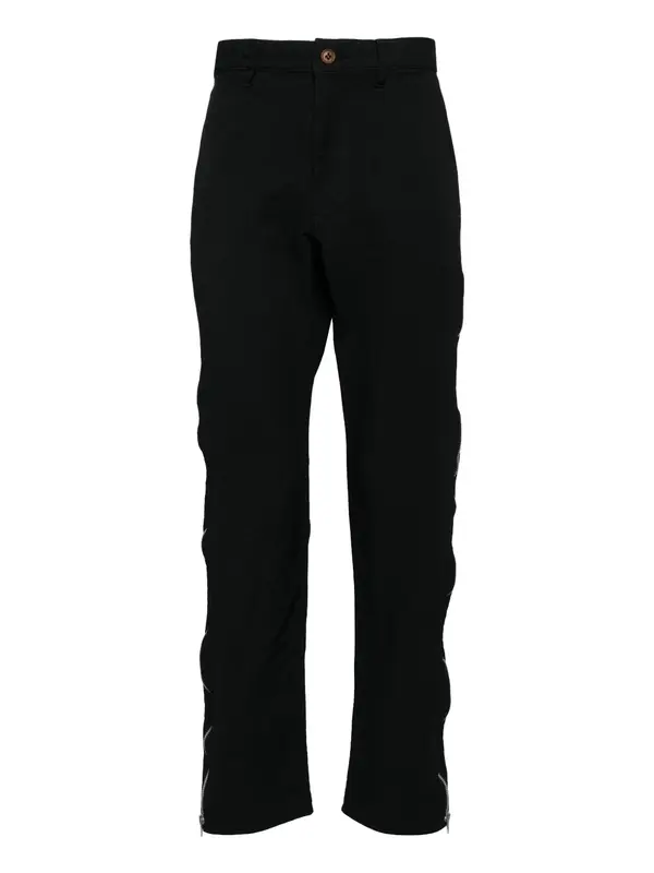 BLACK COMME DES GARÇONS Zip-up Tapered Trousers - Black