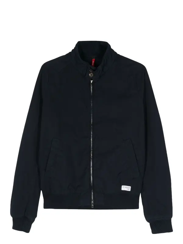 FAY Logo-patch Ripstop Jacket - Blue